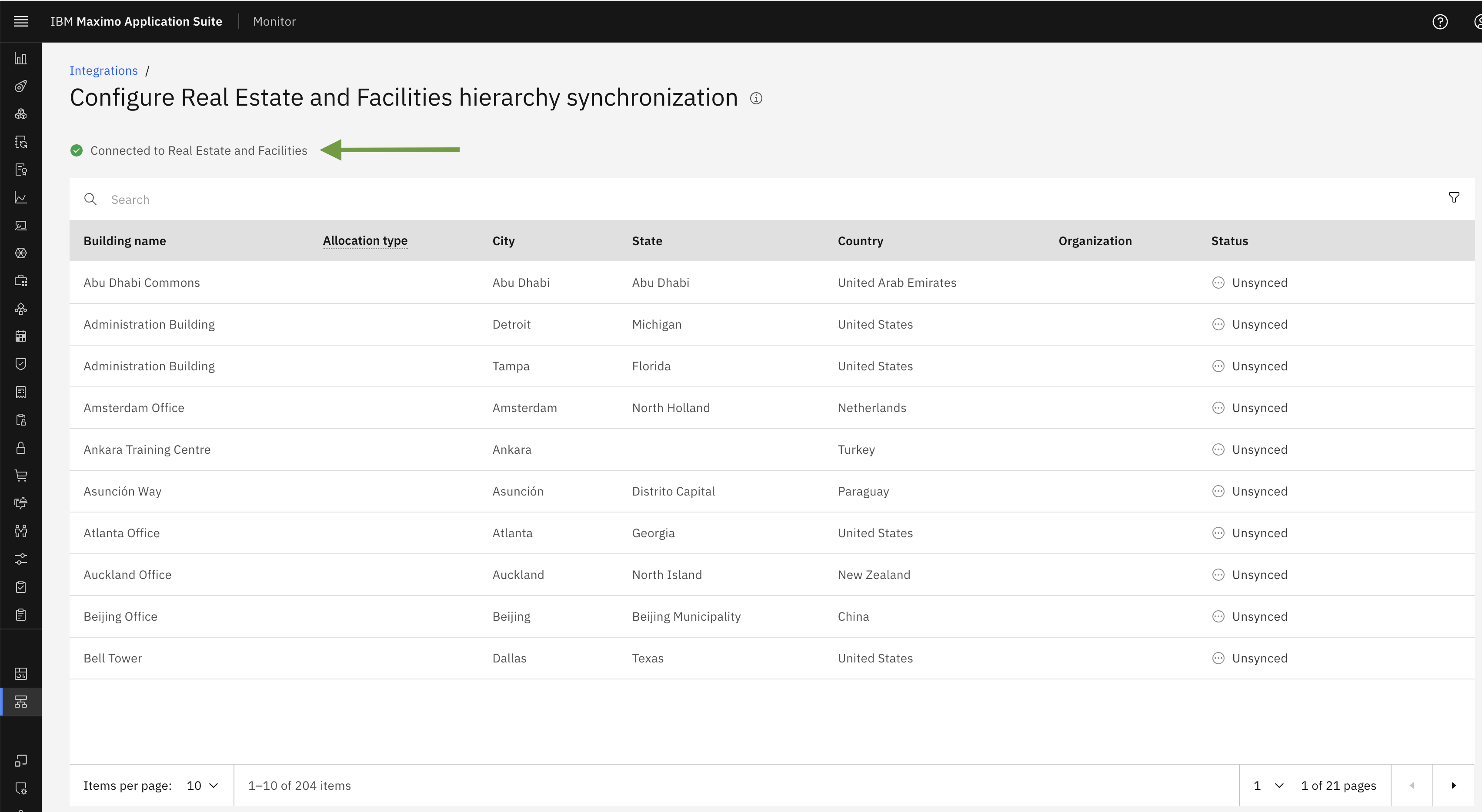2. Maximo Real Estate and facilities Buildings - Monitor Maximo Real Estate and Facilities